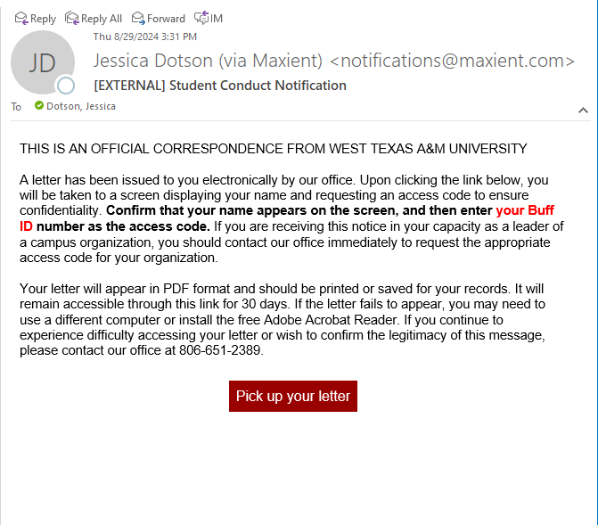 Student Conduct | WTAMU