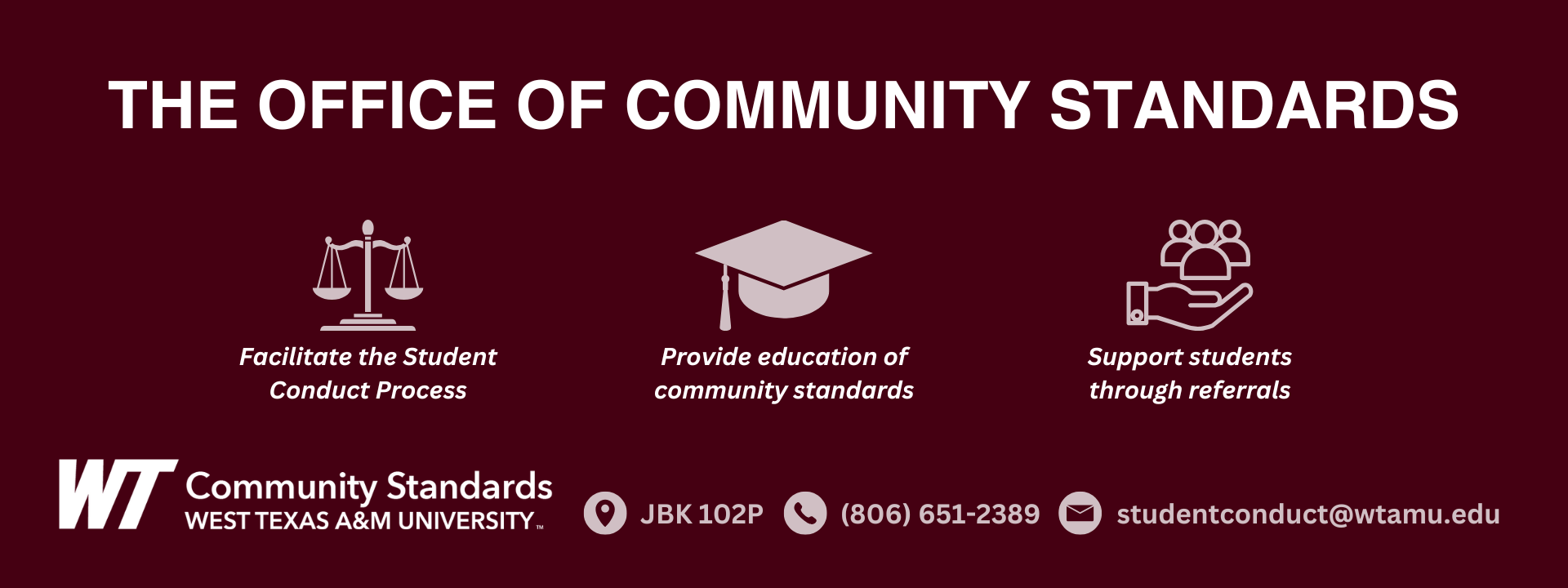The Office of Community Standards | WTAMU