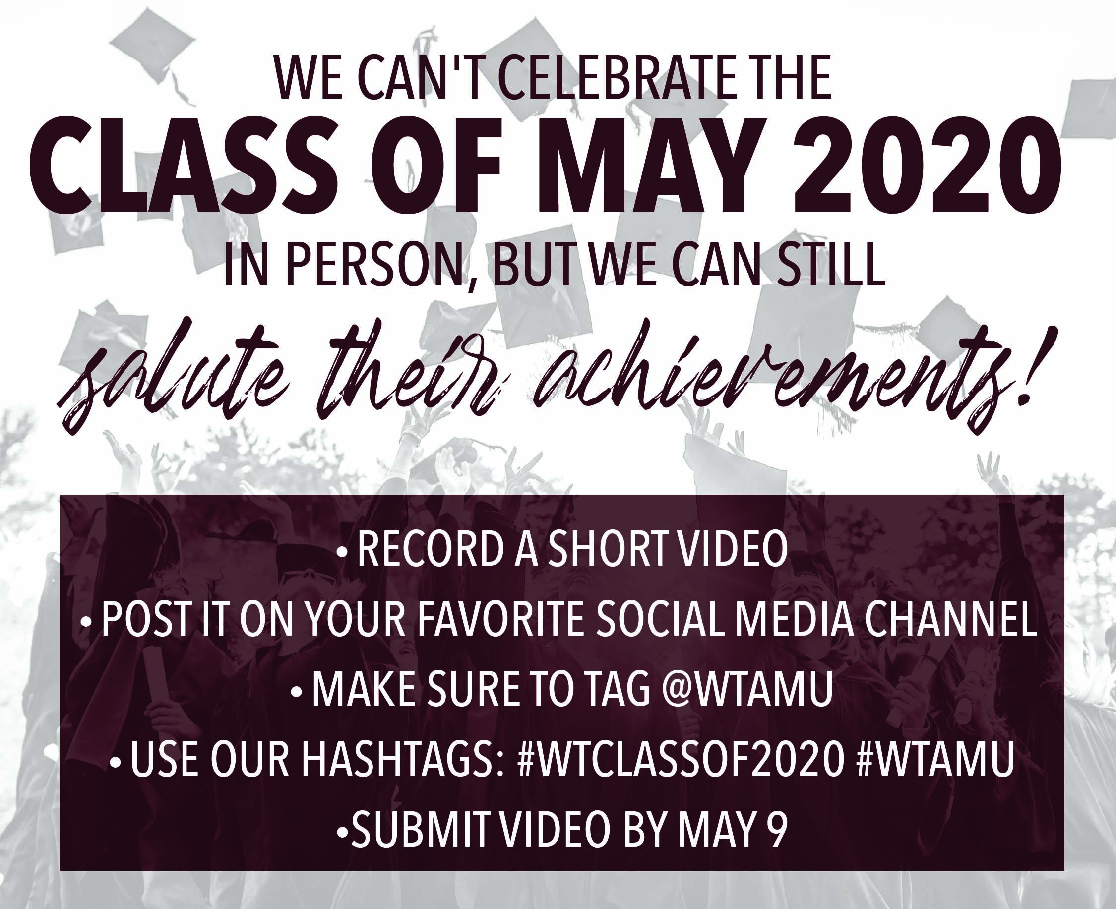 Community Asked to Post Congratulatory Messages for WT's Class of 2020 ...