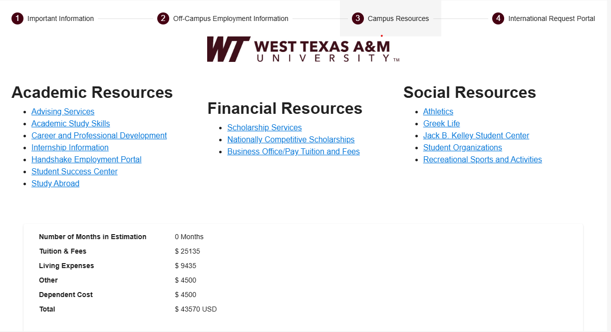 International Student Portal (TerraDotta) | WTAMU
